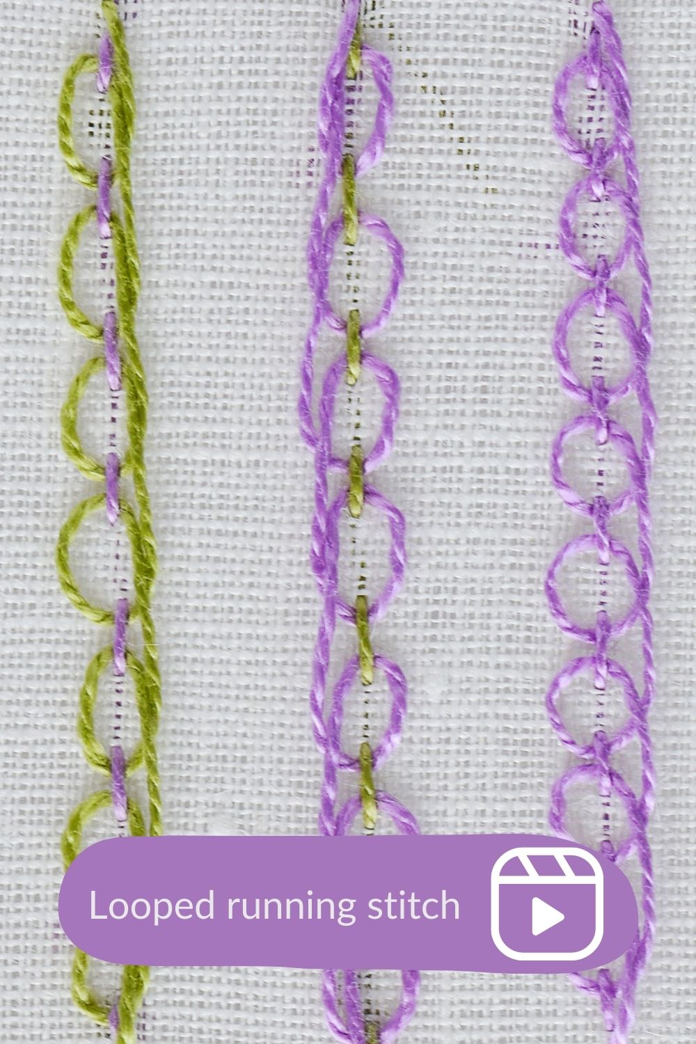 Tutoriel vidéo de broderie au point courant en boucle